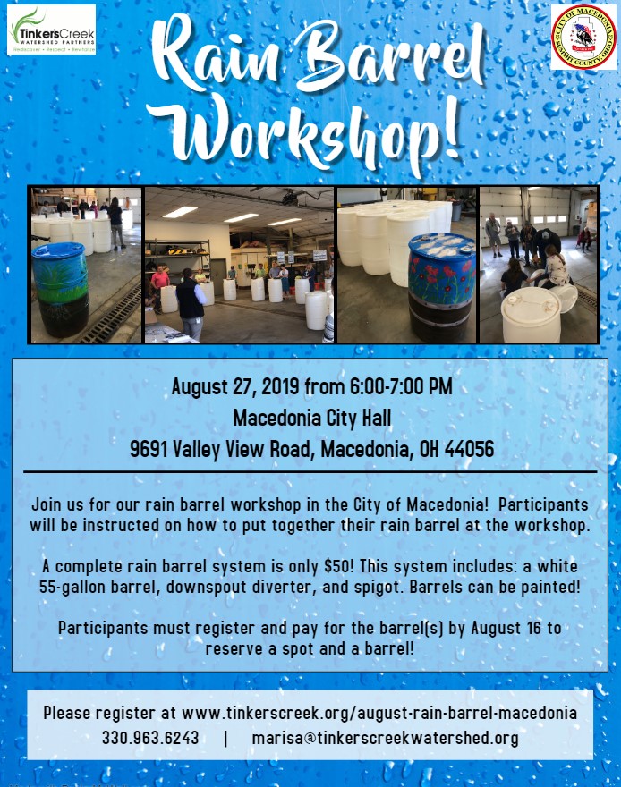 August Rain Barrel Workshop | Macedonia - Tinkers Creek Watershed Partners
