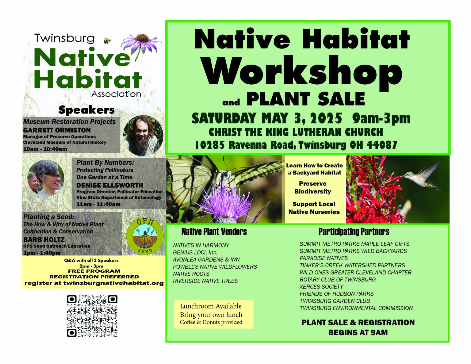 Native Habitat Workshop and Plant Sale - Tinkers Creek Watershed Partners